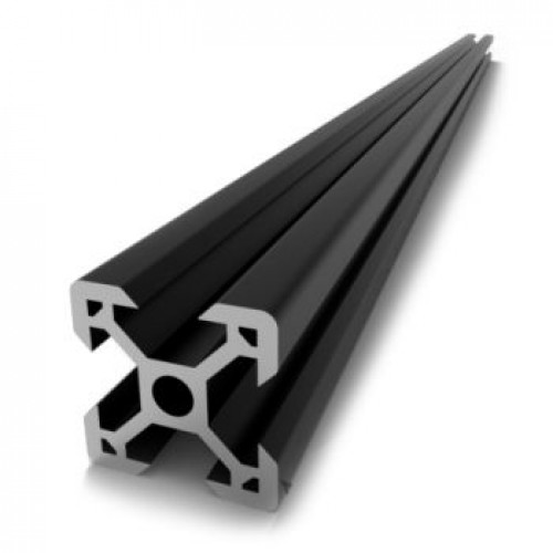 V-Slot 2020 Black Anodised Aluminium Extrusion Linear Profile - 1000mm